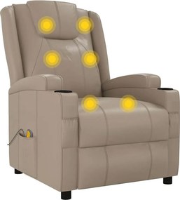 Masážní křeslo cappuccino umělá kůže 321317