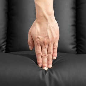 HOMCOM Elektrické křeslo na vstávání, televizní křeslo, křeslo s pomůckou při vstávání, polohovací funkce, umělá kůže, 80 x 94 x 104 cm, černé