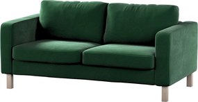 Potah na pohovku IKEA Karlstad 2-místná, nerozkládací, krátký barva zelená látka lesklé, sametová