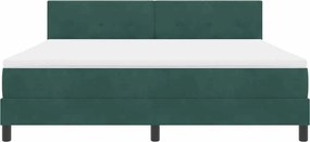 Postel s boxspringem s čelo Tmavě zelená 180 x 200 cm samet 3339191