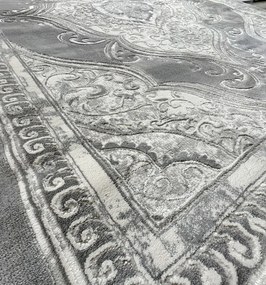 BE Koberec Opera 8081 GREY - šedý obdélníkový Rozměr: 60x100 cm