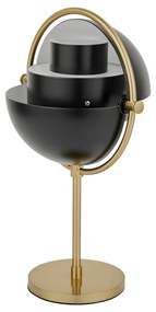 Dobíjecí stolní lampa GUBI Multi-Lite výška 30 cm mosaz/černá