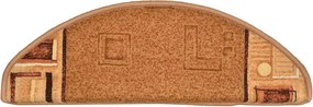 Samolepící nášlapy na schody 15 ks béžové 65 x 21 x 4 cm 322411