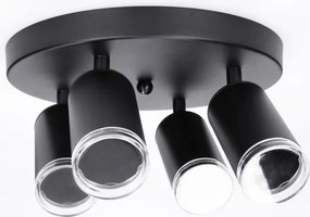 Brilagi - Koupelnové bodové svítidlo SELE AQUA 4xGU10/30W/230V IP44 černá