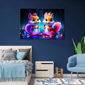 Gario Obraz na plátně Barevné veverky Rozměry: 60 x 40 cm