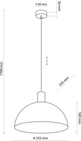 TK Lighting Hnědý závěsný lustr Oslo pro žárovku E27 TK4508