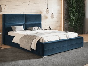 Velká postel s úložným prostorem 200x200 cm Diana Barva: Šedá - Jasmine 81
