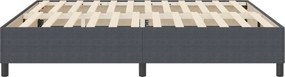 Rám platformy Tmavě šedá 180 x 200 cm Žebrovaná látka 3337423