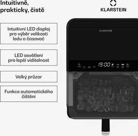 Klarstein Ice Lux výrobník ledu, Nerezová ocel, 23 kg/24 h, Automatické čištění