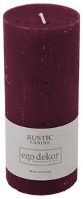Vínově červená svíčka Rustic candles by Ego dekor Rust, doba hoření 58 h