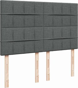 Box spring postel s matrací tmavě šedá 140x200 cm textil 3292080