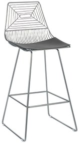 Sada 2 kovových barových židlí stříbrné BISBEE Beliani
