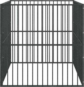 vidaXL Ohrádka pro psy 4 panely černá pozinkovaná ocel [172209]
