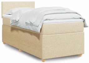 Box spring postel s matrací krémová 100 x 200 cm textil 3289665