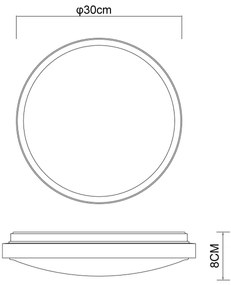Globo 41766-12 - LED Stropní svítidlo SAMMI LED/12W/230V 3000/4500/6000K