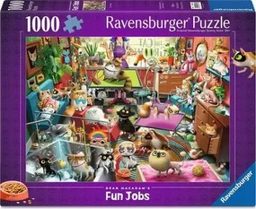 RAVENSBURGER Puzzle Kočičí kadeřnice / 1000 dílků