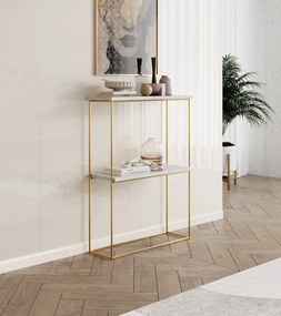 ADRK Konzolový stolek VELO G-BE 60, beton/zlatá