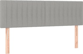 Box spring postel s matrací světle šedá 140 x 190 cm textil 3140769