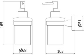 Mexen příslušenství, REMO dávkovač mýdla, černá, 70507388-70