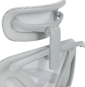 Kancelářská ergonomická židle PORTE II — síťovina, šedá