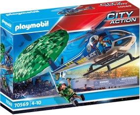 Stavebnice playmobil 70569 policejní vrtulník: pronásledování padáku