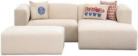Hanah Home Rohová pohovka LINDEN MINI pravá krémová