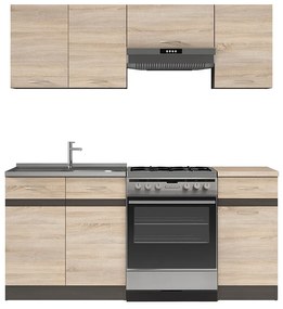 Kuchyňe BRW Junona line 180 cm (Wenge + Dub sonoma). 1018154