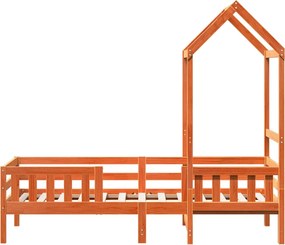 Rám postele se střechou voskově hnědý 100x200 cm masiv borovice 3282158