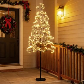 Costway LED světelný strom 150 cm světelný strom s 1000 teplými bílými světly