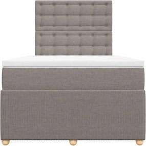 Box spring postel s matrací taupe 120x200 cm textil 3294341