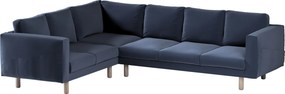 Potah na pohovku IKEA Norsborg rohová 5-místná barva tmavě modrá látka sametová