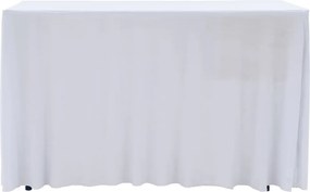 Rautové sukně s řasením 2 ks bílé 243 x 76 x 74 cm 133586