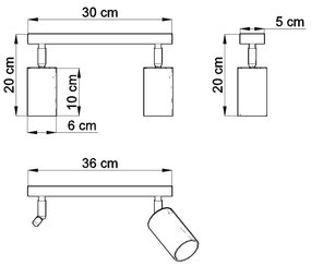 Dřevěné stropní svítidlo Sollux Ludwik
