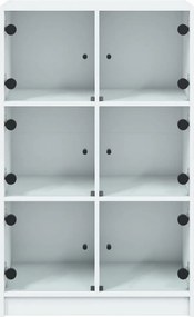 Highboard s dvířky bílý 68 x 37 x 109 cm kompozitní dřevo 3295850