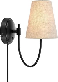 Markslöjd 108907 - Nástěnná lampa AMAR 1xE14/40W/230V béžová/černá