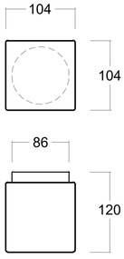 Osmont 67595 Apus 1, čtverhranné svítidlo z triplexového skla LED 2W 4000K, IP44, 10,4 x 10,4cm