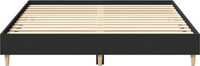 Rám postele bez matrace černý 150x200 cm Technické dřevo 3328709