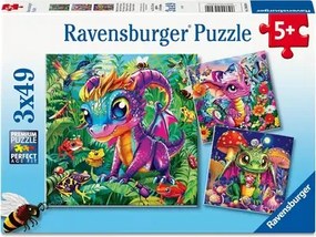 Ravensburger 120043010 Dráčátka objevují přírodu 3x49 dílků / věk od: