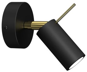 Milagro Nástěnné bodové svítidlo PRESTON 1xGU10/MR11/40W/230V černá/zlatá MI1653