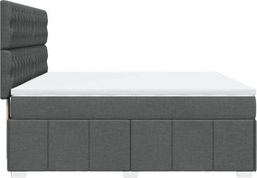 Box spring postel s matrací tmavě šedá 180x200 cm textil 3294055