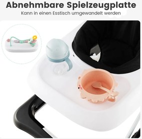 Costway 3 skládací v 1 dětské chodítko s nastavitelnou – černý