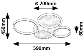 Rabalux 71378 - LED Stm. stropní svítidlo ARANIS LED/40W/230V 3000-6500K + DO