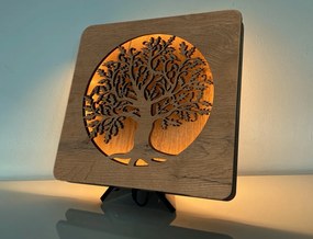 Li-Go "Dub v kruhu" lampa 31x31 cm provedení povrchu: dub světlý