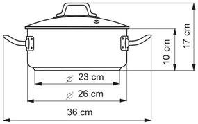 KOLIMAX - české nerezové nádobí Rendlík s poklicí KOLIMAX PROFESSIONAL 26 cm, 4,5 l