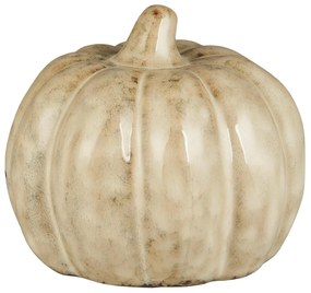 IB Laursen Kameninová dekorace dýně PUMPKIN STANDING Ø10 cm krémová