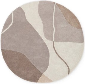 Hnědý/béžový vlněný kulatý koberec ø 160 cm Virelle – Villeroy&Boch