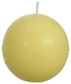 Kulatá žlutá svíčka S  Yellow - Ø 6,5*6,5 cm/16h