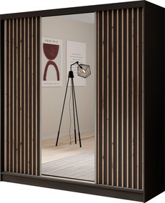 ADRK Furniture Šatní skříň s zrcadlem Ida 200 ADRK-SW-IDA-B-200