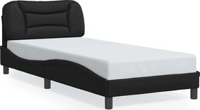 Rám postele bez matrace Hvar černý 80 x 200 cm umělá kůže 3207960