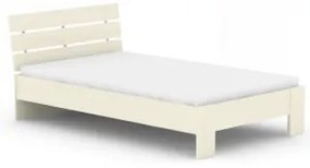 Studentská postel REA Nasťa 120x200cm - navarra, 1. pás čela 17501 - rose, 2. pás čela 1027 - bílá, 3. pás čela v barvě postele